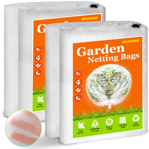 JOJOLEE Garden Blueberry Bush Netting Cover, 4Pcs 4.9 x 3.9FT Insect ...